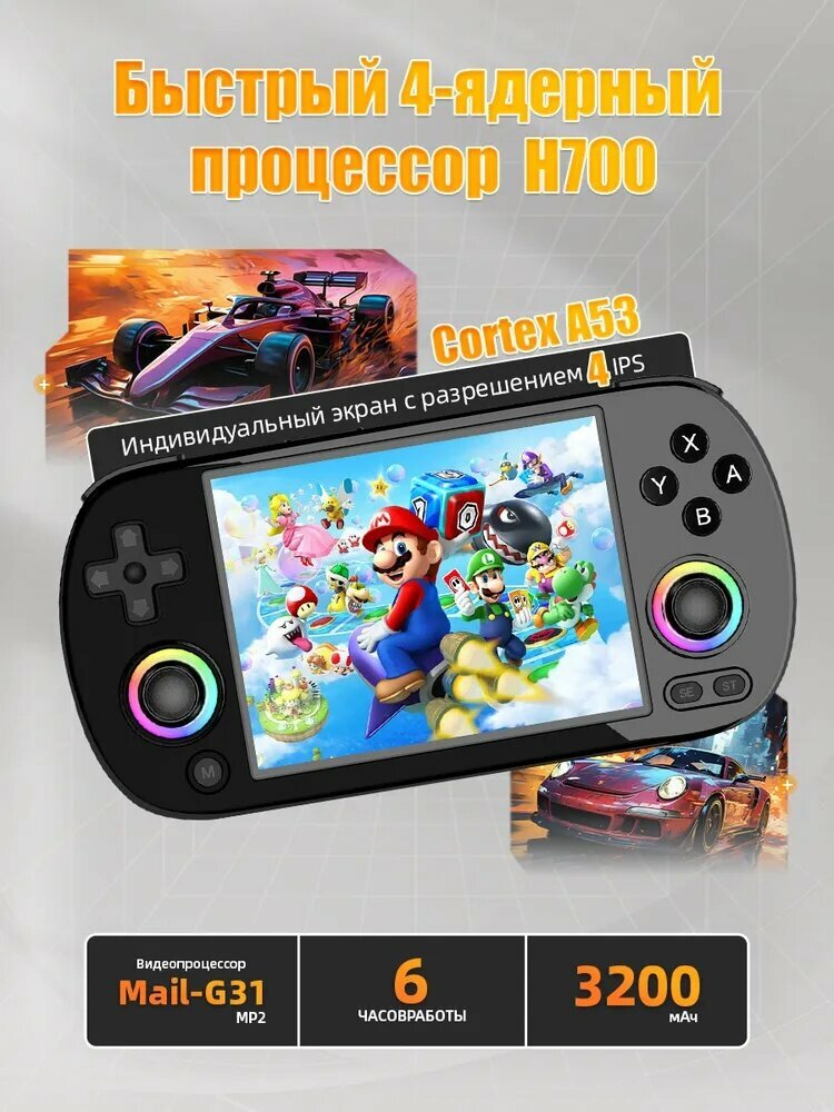 Игровая портативная приставка ANBERNIC RG40XX H ,64G черная