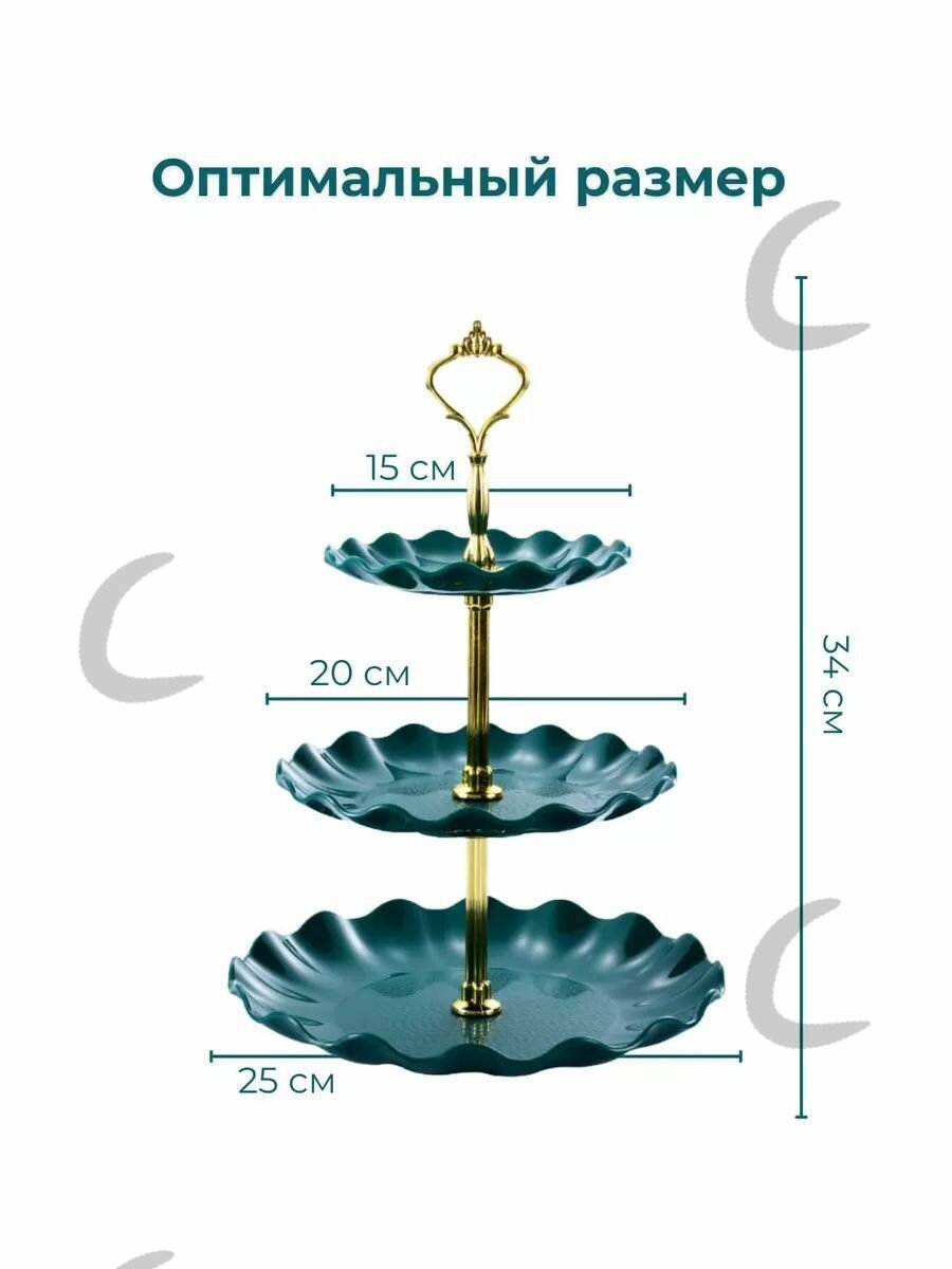 Конфетница Фруктовница 3 яруснаяcc