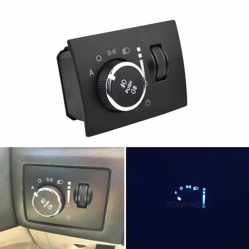 Переключатель фар и противотуманных фар для Dodge Challenger, Chrysler 300C, Jeep Grand Cherokee и Mercedes‑Benz (OEM 68189148AA)