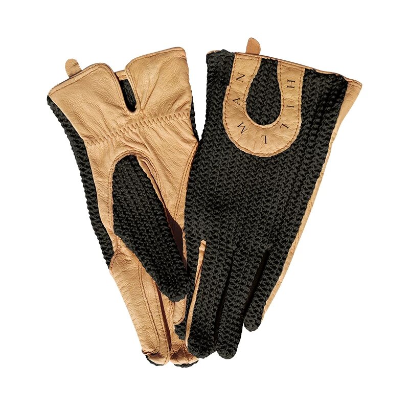 Детские конные перчатки Hillman, унисекс, из натуральной кожи, для верховой езды, 917/919 XXS_Детская черная майка