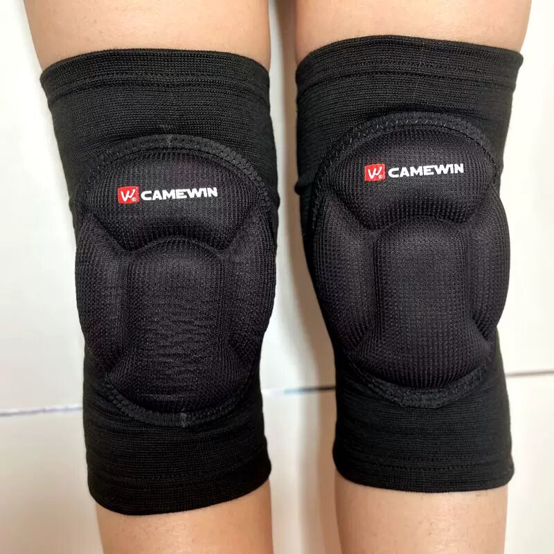 CAMEWIN Спортивные наколенники, черные, 2 пары, большой размер, идеально для волейбола и танцев
