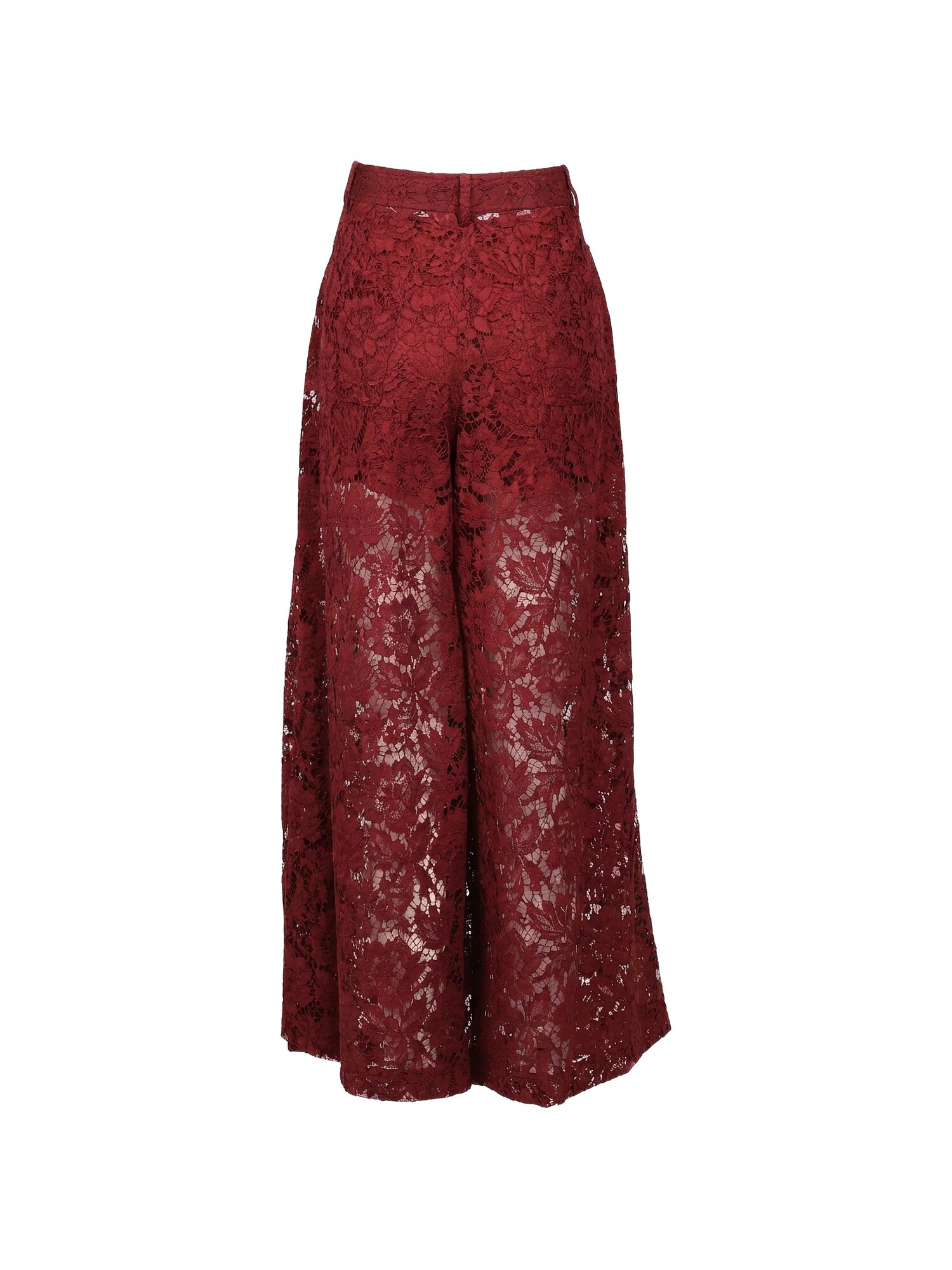 Брюки Valentino Lace palazzo pants, размер 46, красный — фото 1