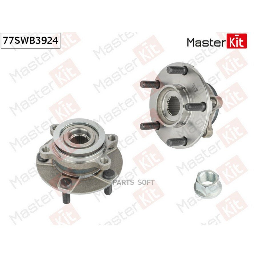 Ступица в сборе с подшипником перед. Nissan X-TRAIL (T31)/Renault KOLEOS I (HY_) 2007 - MASTERKIT 77SWB3924 | цена за 1 шт