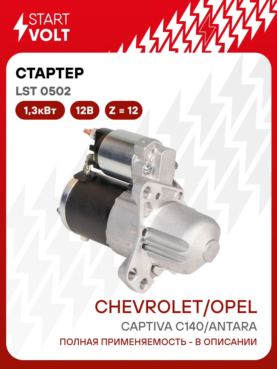 Стартер для автомобилей Chevrolet Captiva C140 (10-)/ Opel Antara (10-) LSt 0502