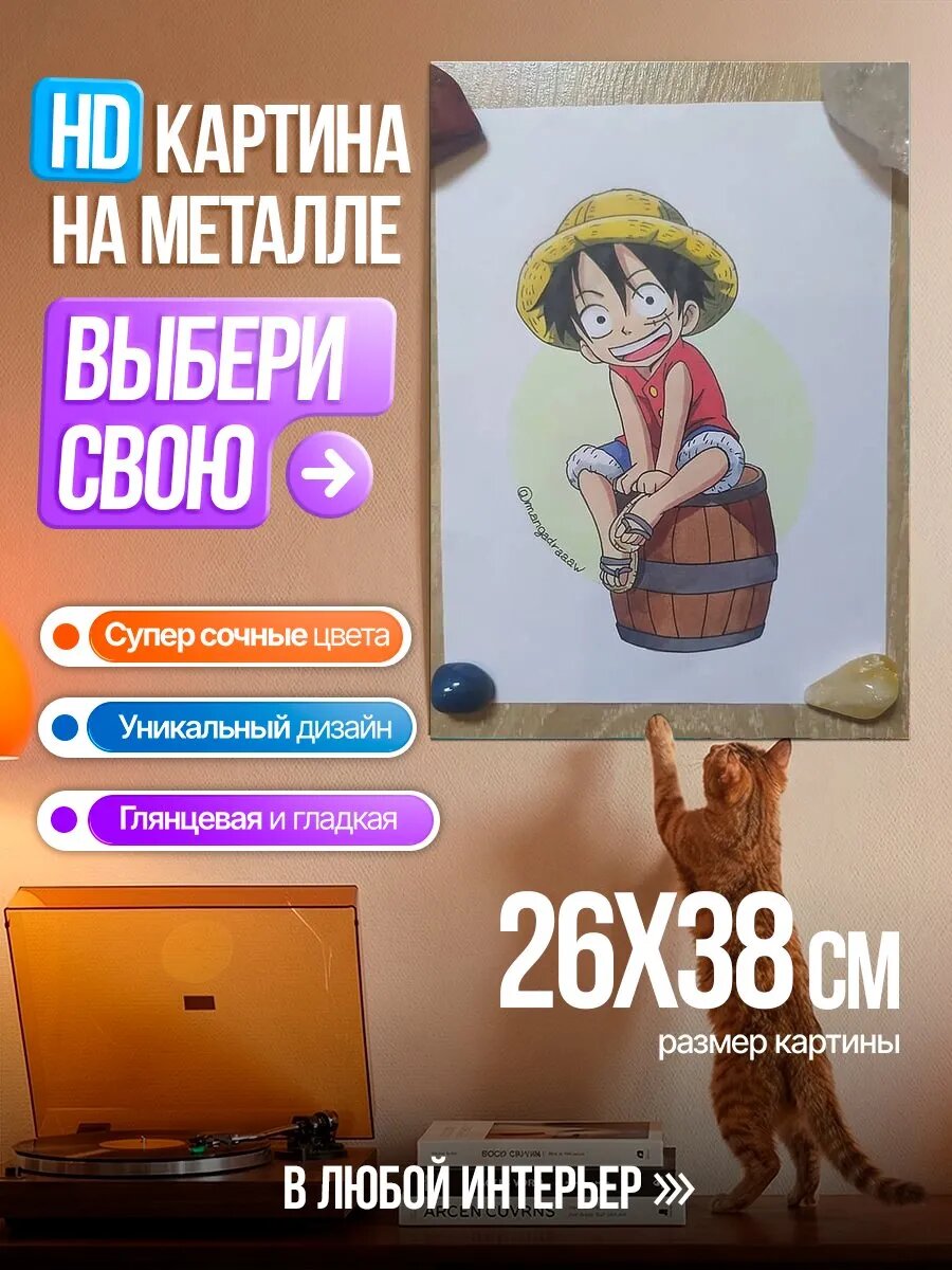 Картина на HD металле Манки Д. Луффи