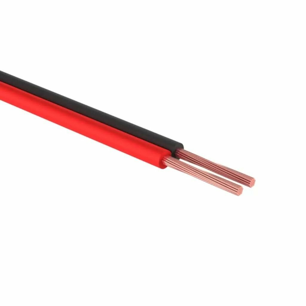 Провод акустический Rexant 2х0.5 мм², 20 метров, красно-черный для подключения колонок и аудиосистем, артикул 01-6103-3-20