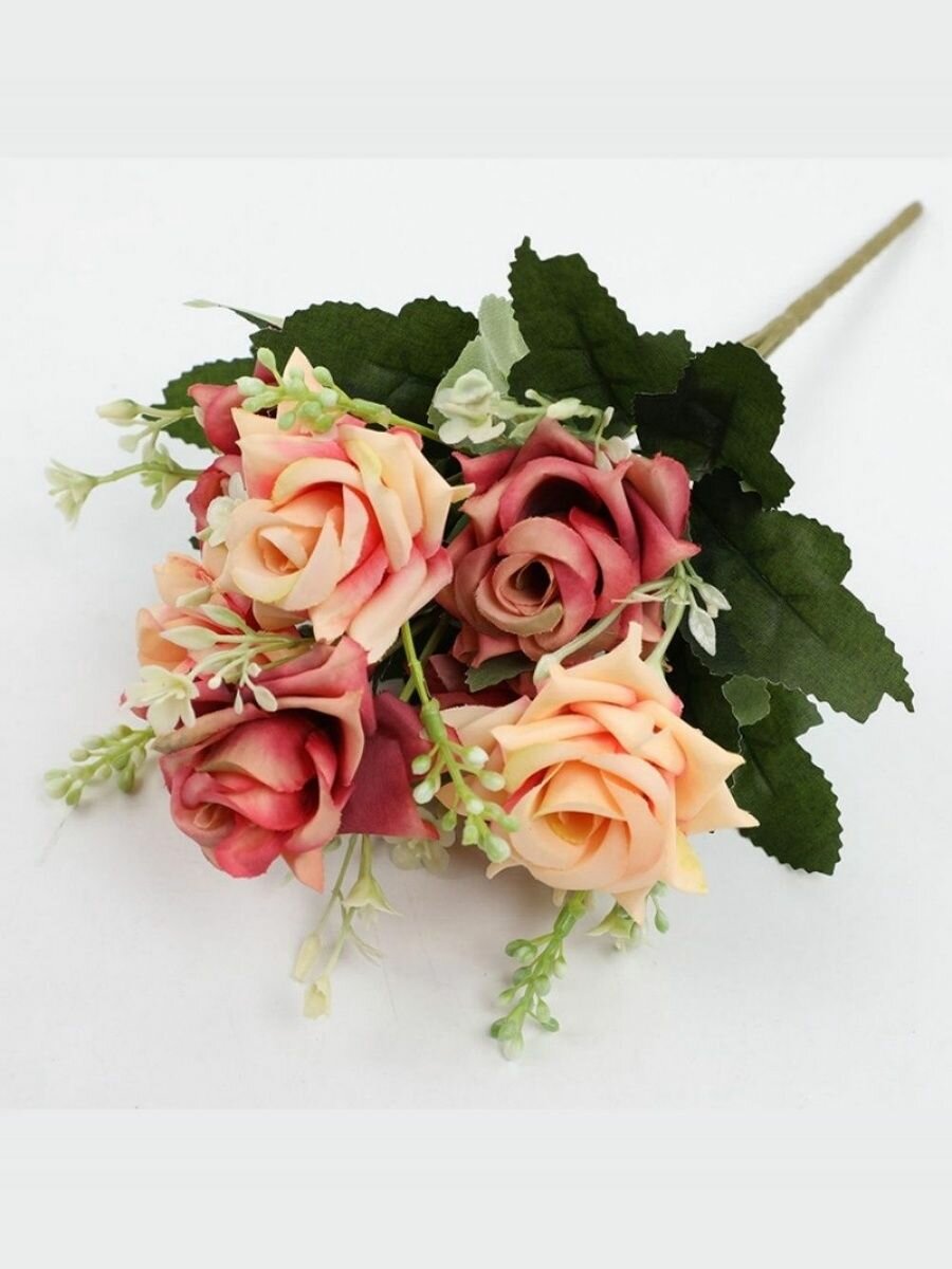 Имитационный розовый цветок, искусственный букет, свадебное украшение невесты, домашняя вечеринка