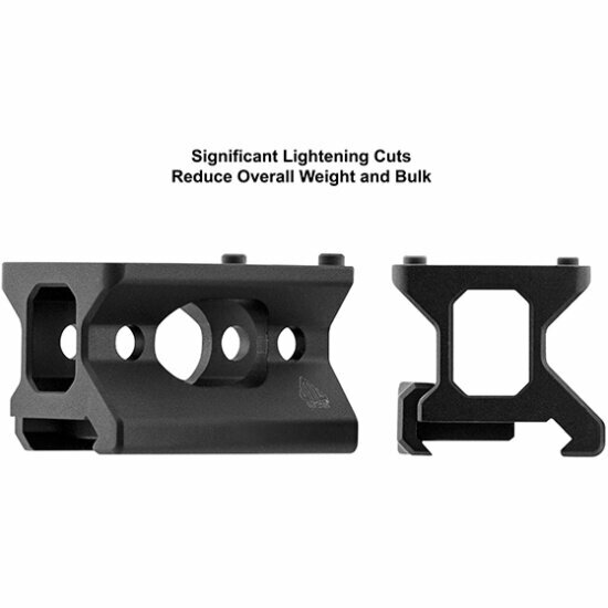 Кронштейн Leapers UTG Super Slim база RMR® на Picatinny, высокий, h=0,87" (Absolute Co-witness), 2 винта, 3 упора, RMR