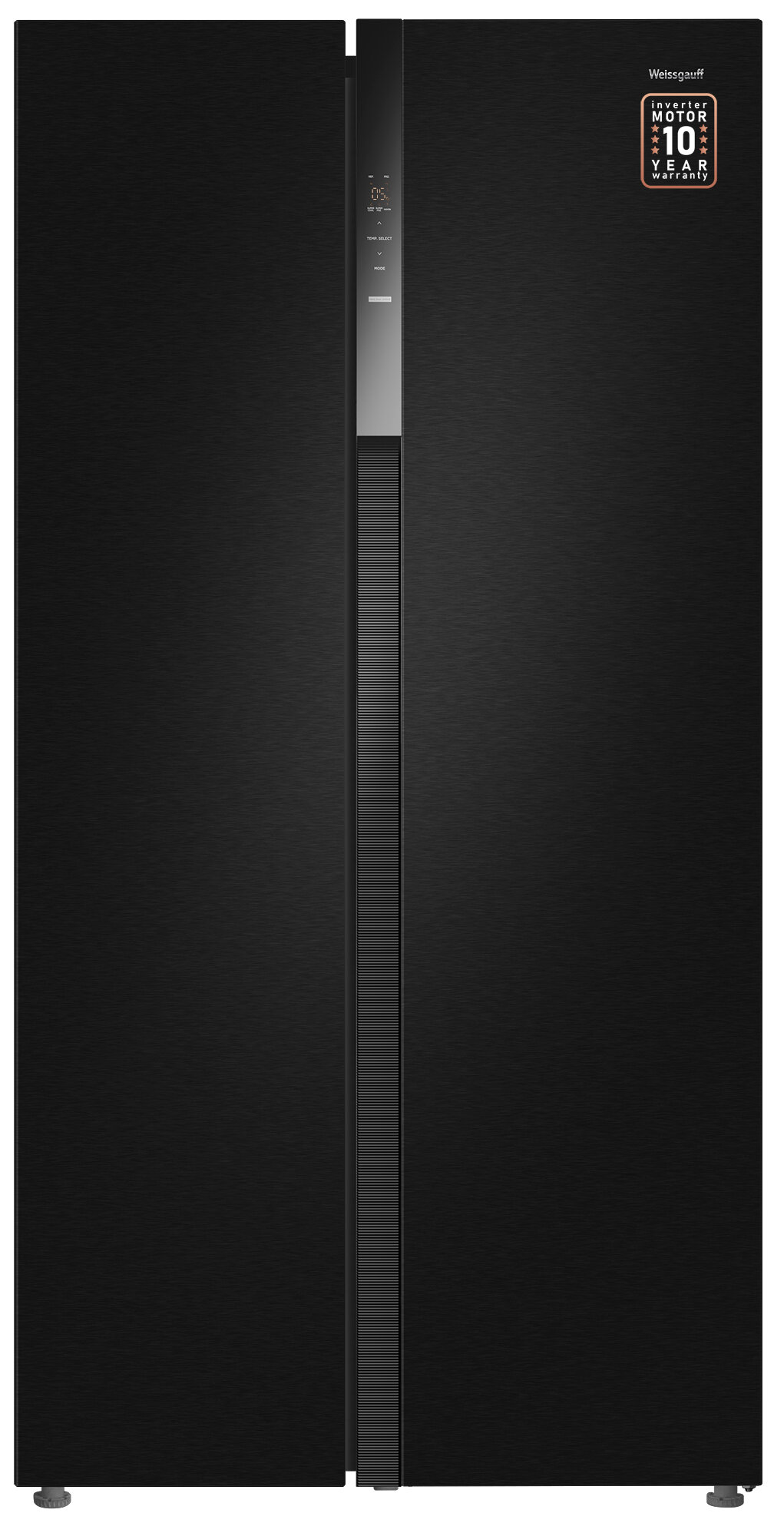 Отдельностоящий холодильник с инвертором Weissgauff WSBS 550 Inverter NoFrost Black