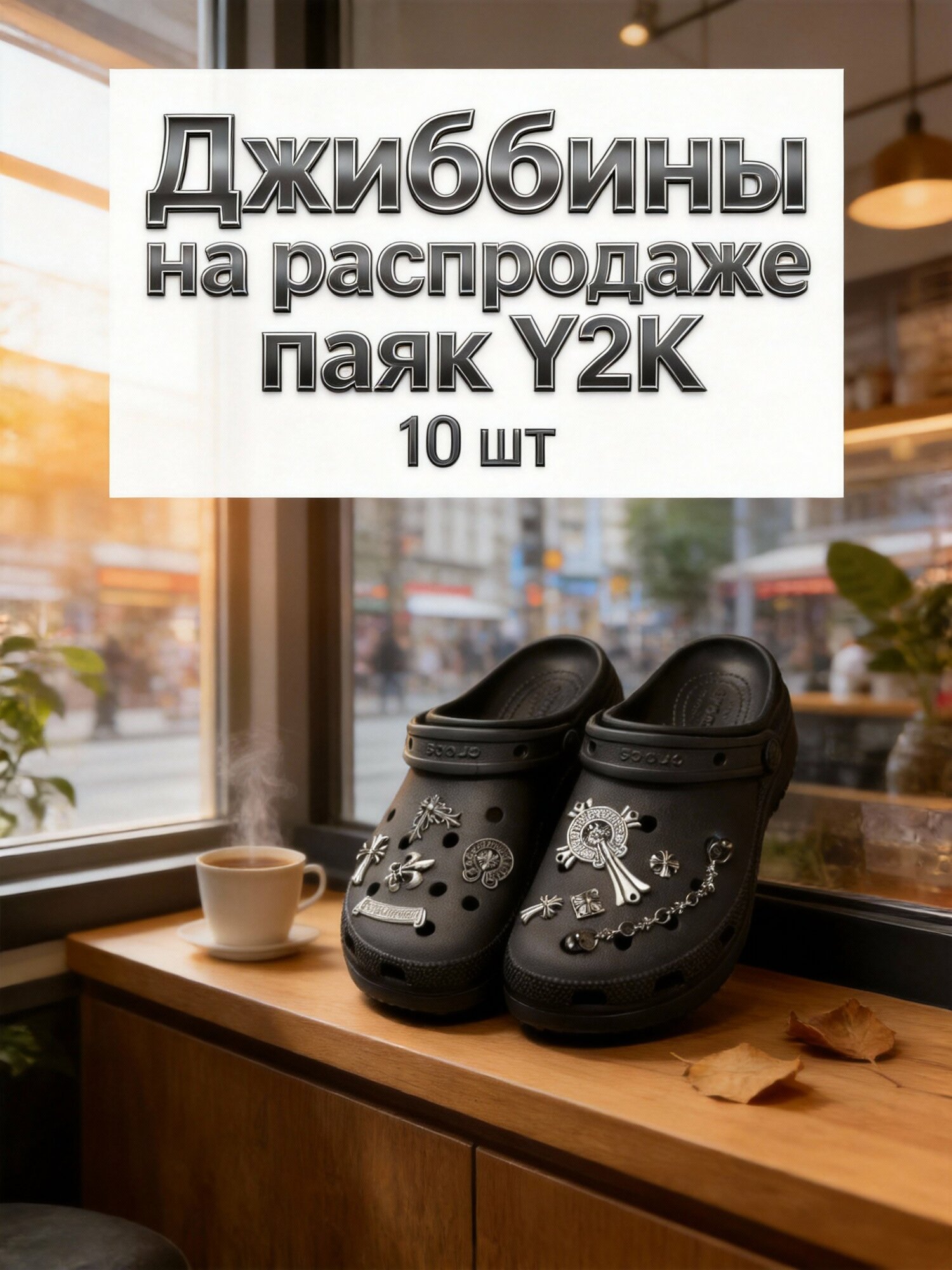 Джибитсы набор распятие паук Y2K, аксессуары для обуви 10 шт для кроксов и сабо