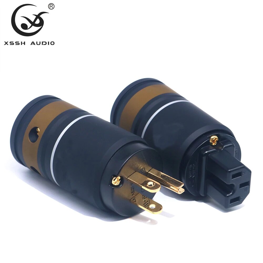 Разъем XSSH YIVO, 3 контакта, золотистый, 1 pair EU IEC