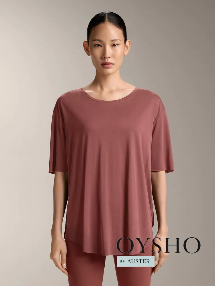 Футболка Oysho MODAL BLEND SHORT-SLEEVED T-SHIRT