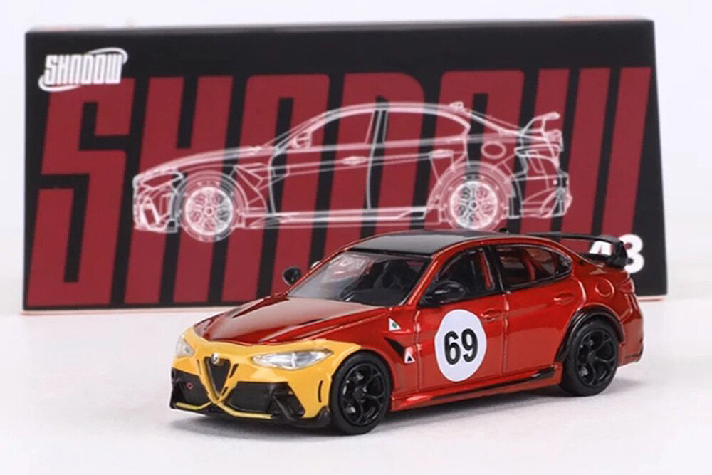 Модель коллекционная PAUDI Alfa romeo gulia gta red-yellow / альфа ромео джулия гта красно-желтый (длина 7-10 см)