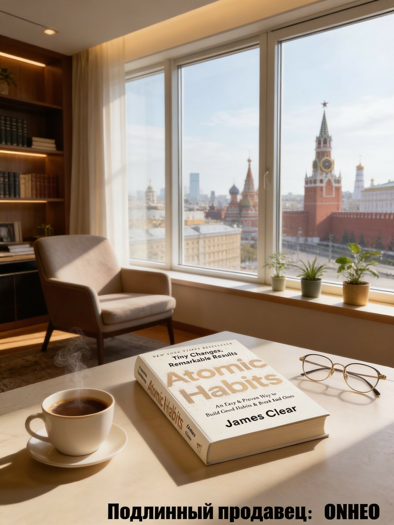 Книга «Атомные привычки» на английском, руководство по формированию полезных привычек и личностному росту для изменения жизни