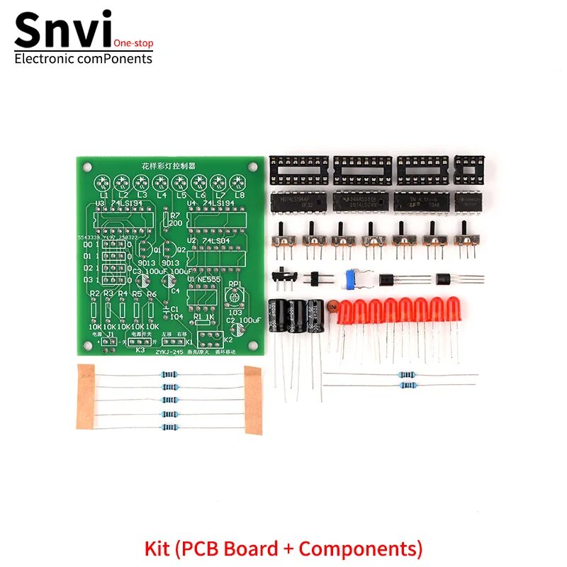 SNVI Комплект контроллера цветного освещения (PCB + компоненты)
