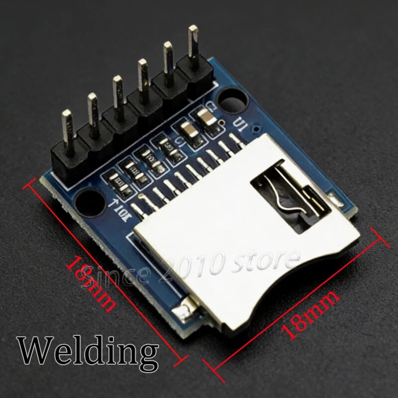Модуль Micro SD Card Reader с паяльными контактами для Arduino