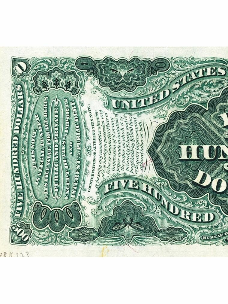 Банкнота США 500 долларов 1880 года, копия