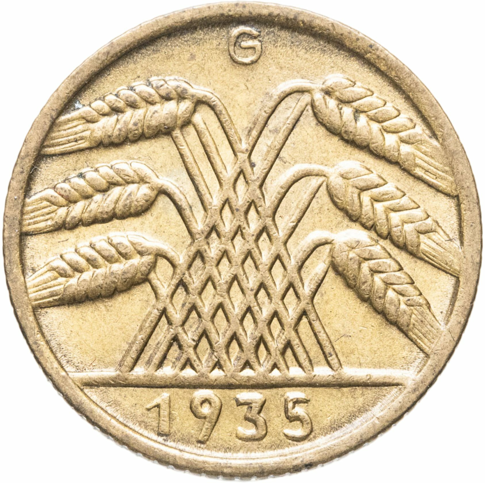 Германская, Третий рейх 10 рейхспфеннигов (reichspfennig) 1935