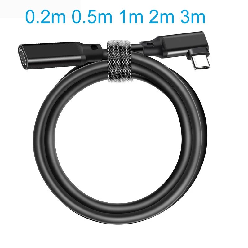 USB-C кабель удлинитель 0.5m, 100 Вт, USB 3.2 Gen2