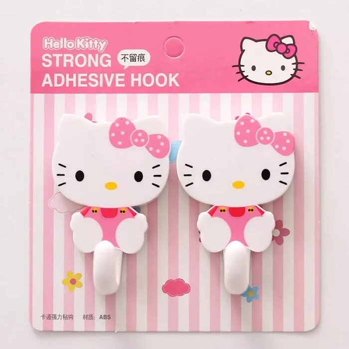 Крючки на стену Hello Kitty, 2 шт, Цвет: s138-helloktty-B