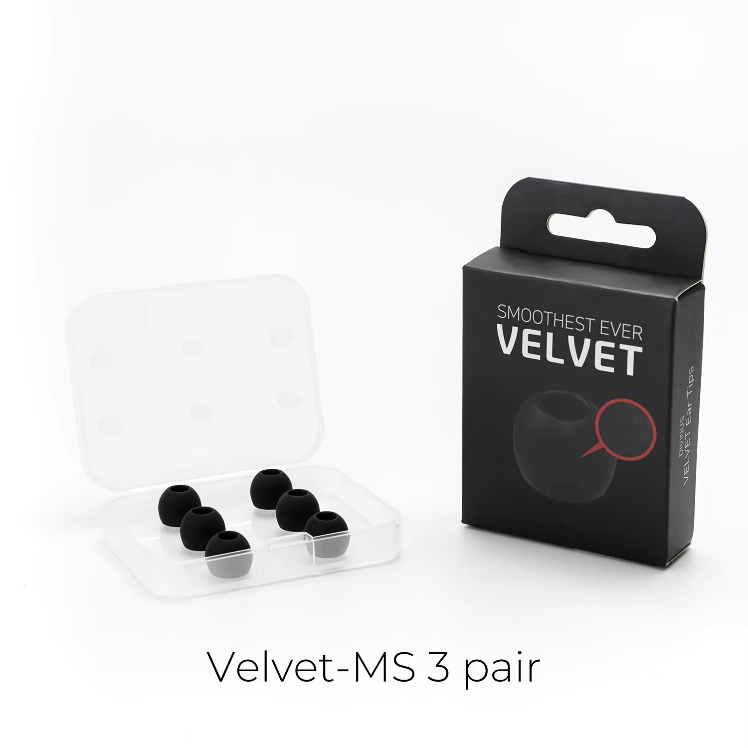 Velvet-MS 3 пары черных силиконовых амбушюр