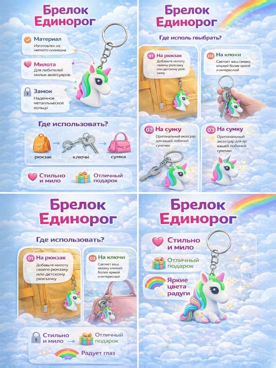 Брелок, белый — фото 1