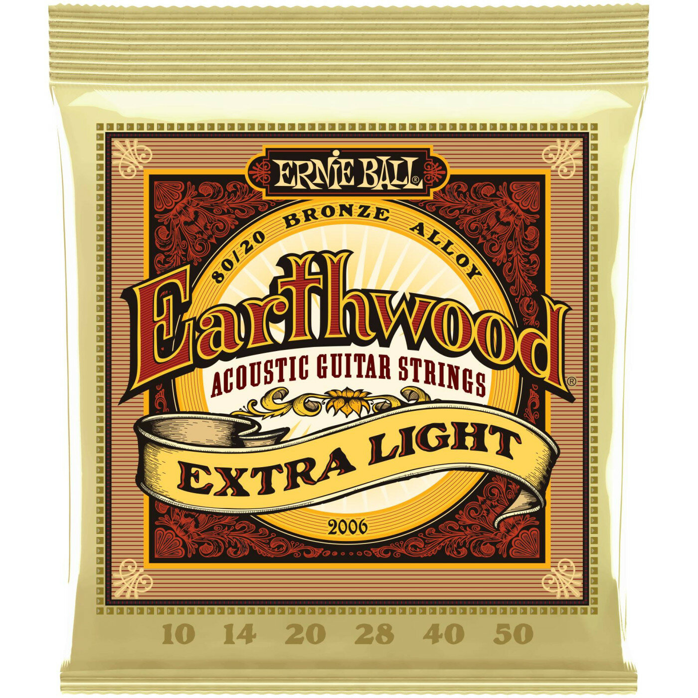 Струны для акустической гитары Ernie Ball 2006 Earthwood, толщина 10-50