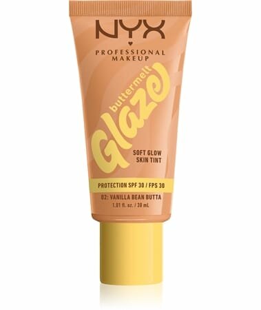 Тональный крем NYX Professional Makeup Buttermelt Glaze, оттенок 02 Vanilla Bean Butta, 30 мл