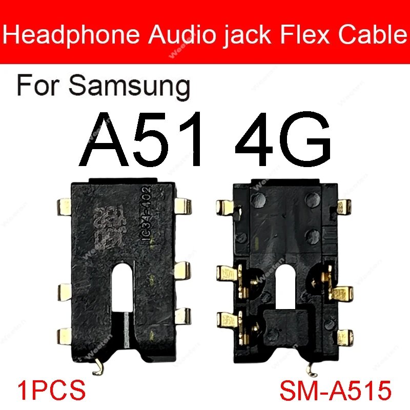Шлейф разъема наушников для Samsung A51 4G