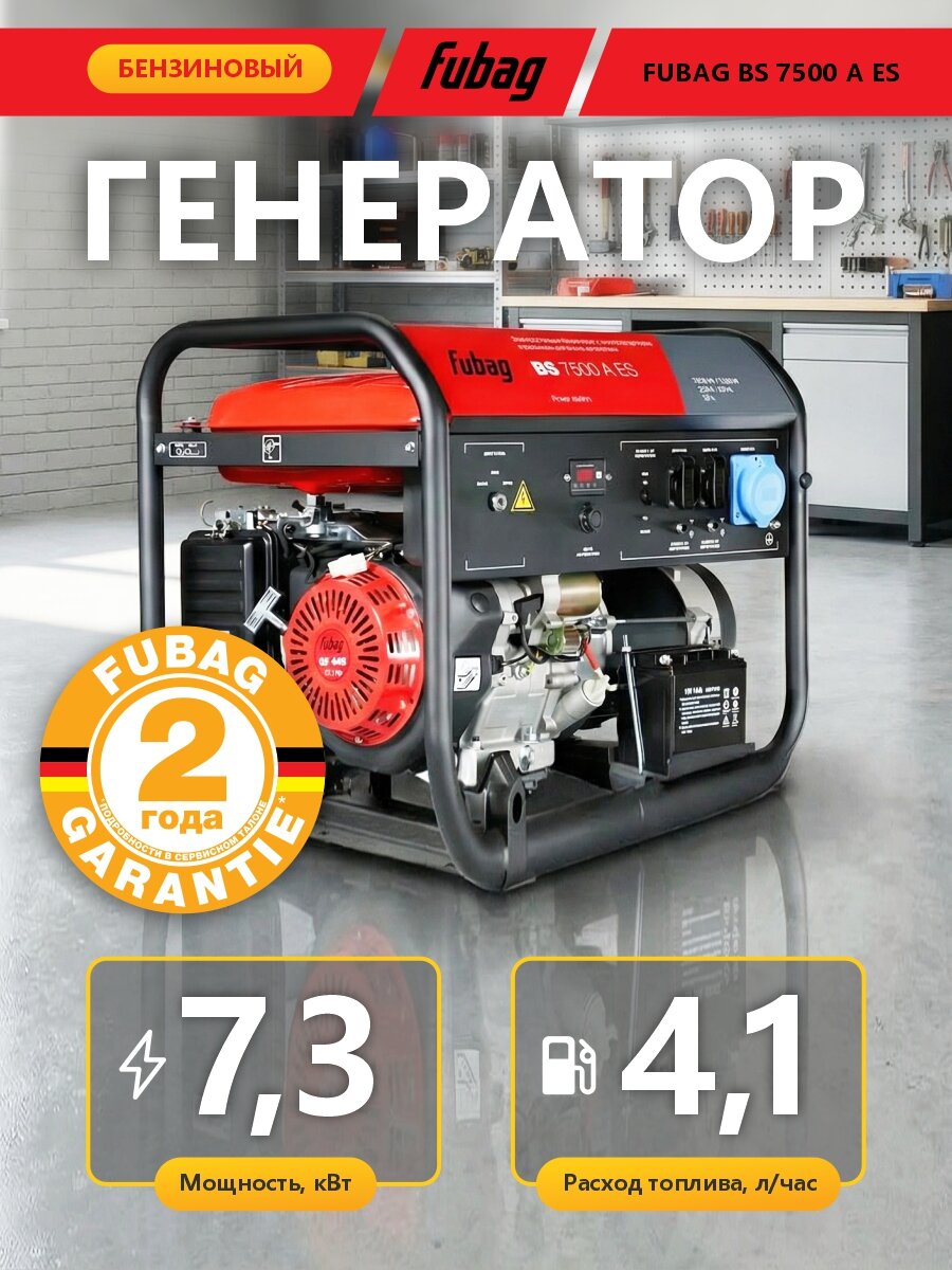 Электростанция бензиновая FUBAG BS 7500 A ES 641031