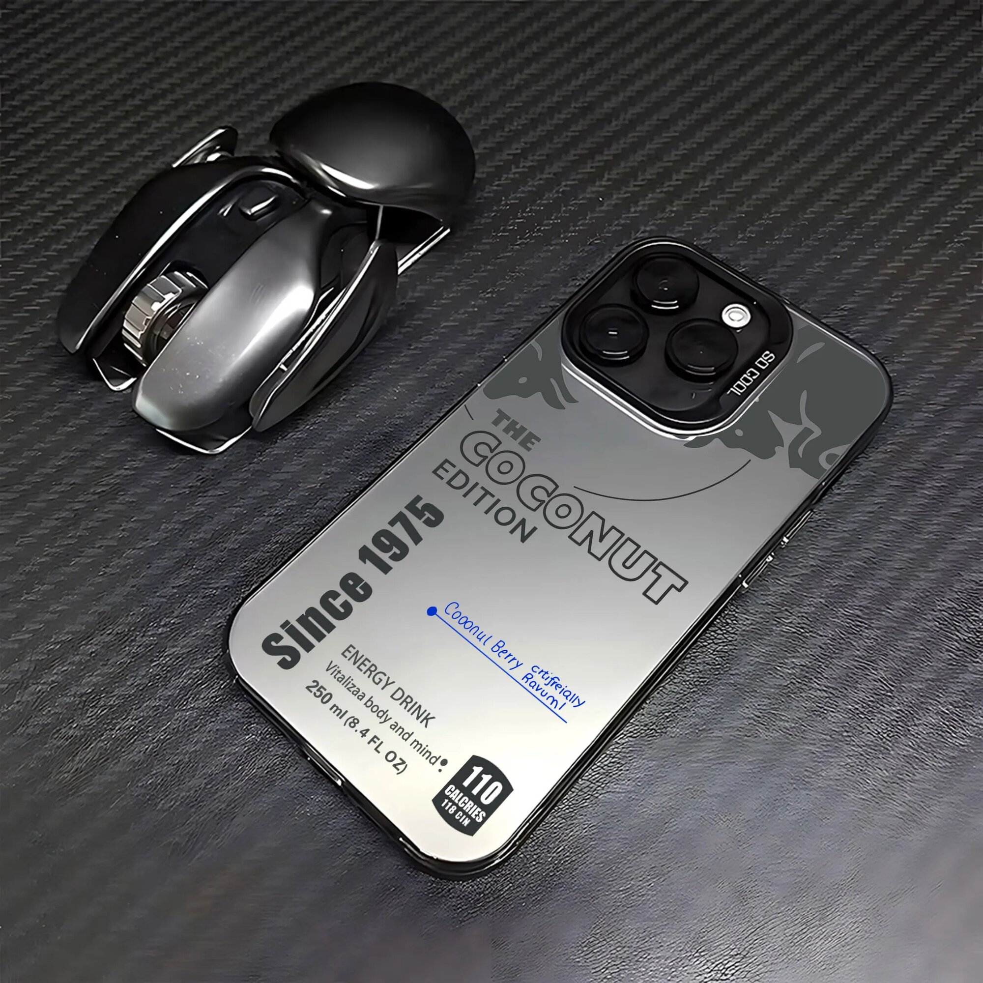 Чехол Red Bull Coconut Edition для iPhone 17 Pro, серый
