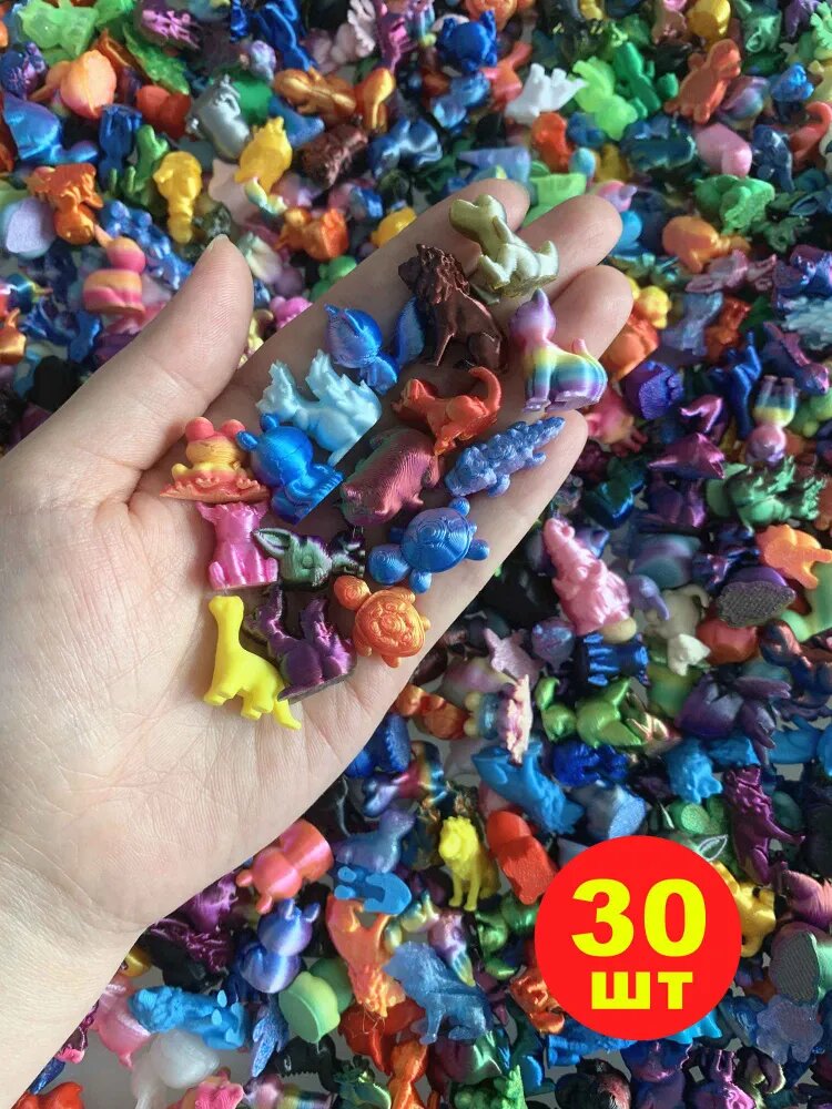 30 шт, 3D Статуя животного, микроландшафтные украшения