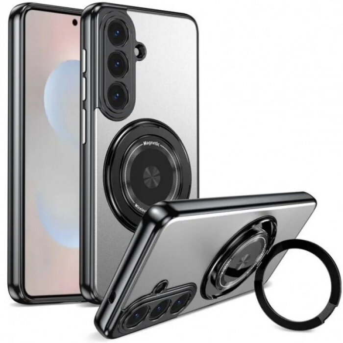Чехол с кольцом Magsafe и алюминиевой вставкой для Samsung Galaxy S26 Plus