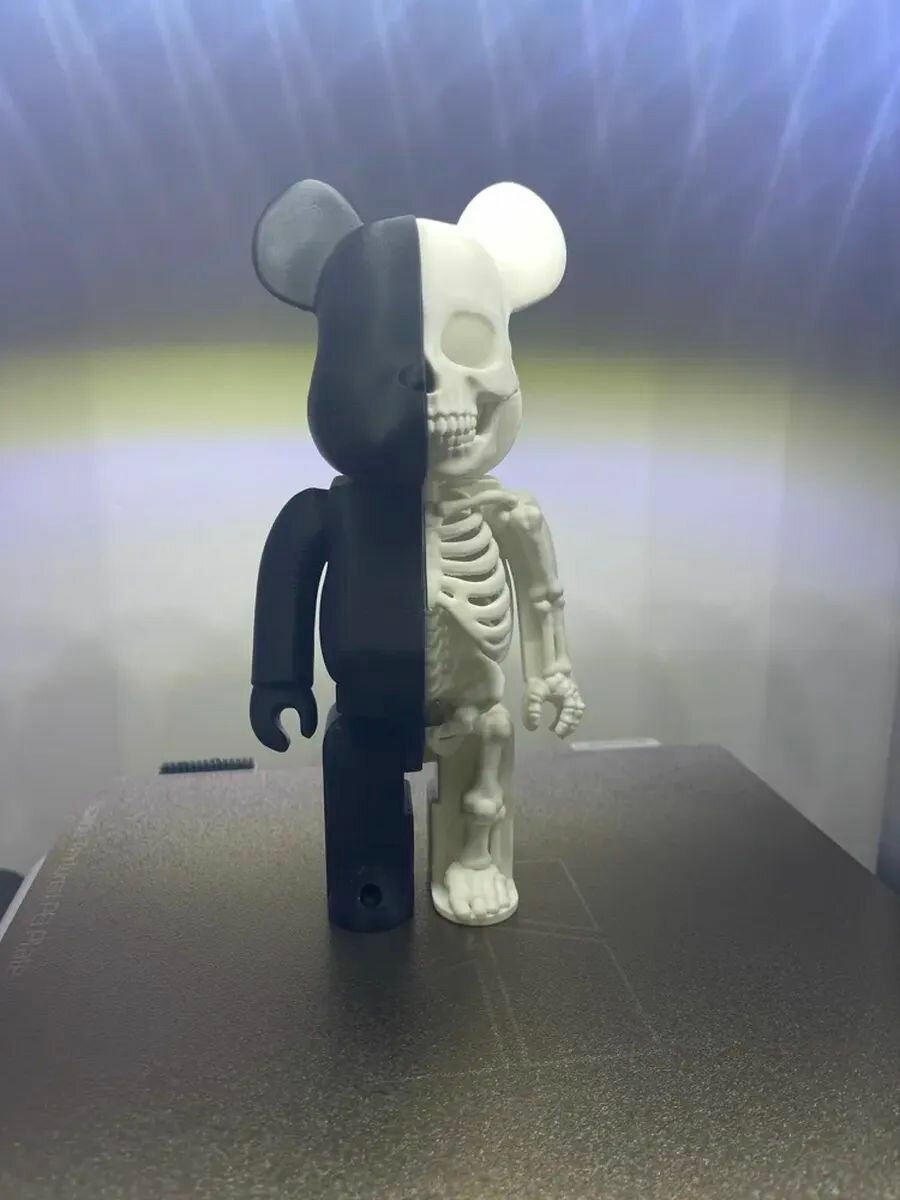 Декоративная фигурка "Bearbrick Skull" 3D печать из пластика
