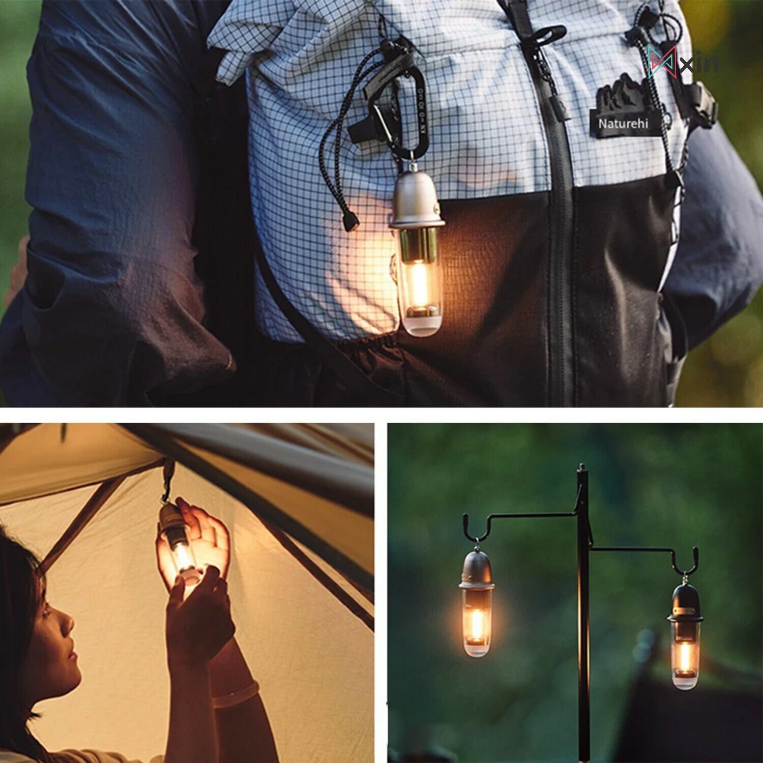 Фонарь кемпинговый Naturehike Xun Ye 2N1 Camping Light Starry Night Black