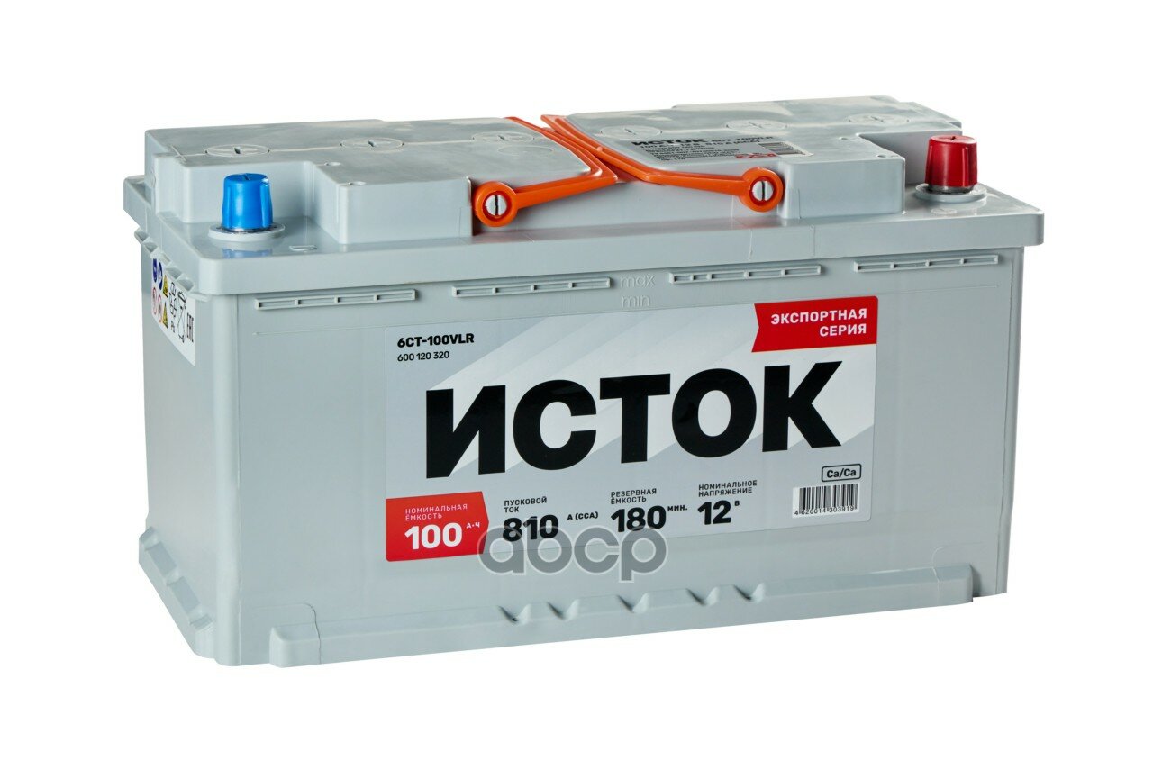 Аккумулятор ISTOK 100 А/ч обратный R+ 353x175x190 L5 EN 810 А исток арт. 6CT-100NR