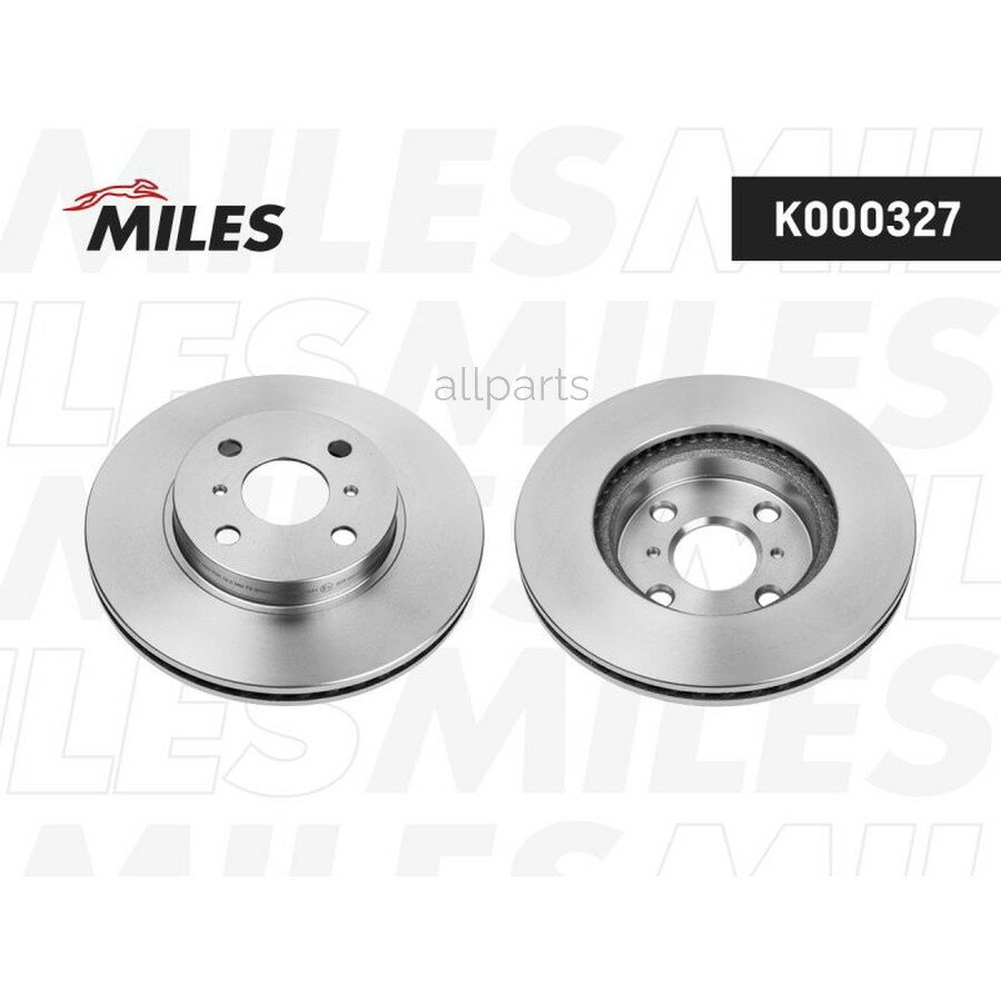 MILES K000327 Диск тормозной LIFAN X50 1.5 01.15-/TOYOTA YARIS 06- без АБС (сборка Япония) пер. вент. D=255мм.