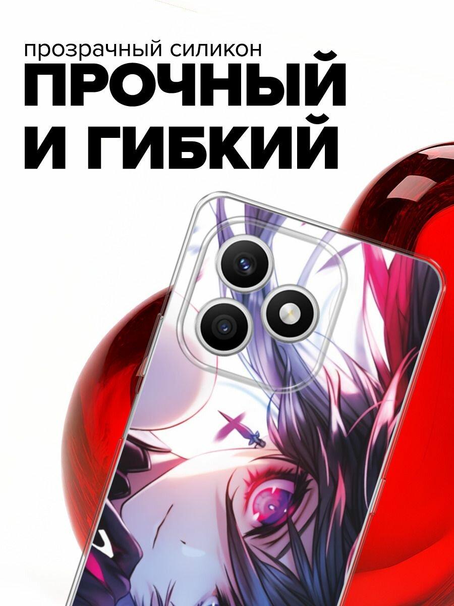 Силиконовый чехол на Honor X8d / Хонор X8d с принтом Взгляд аниме — фото 1