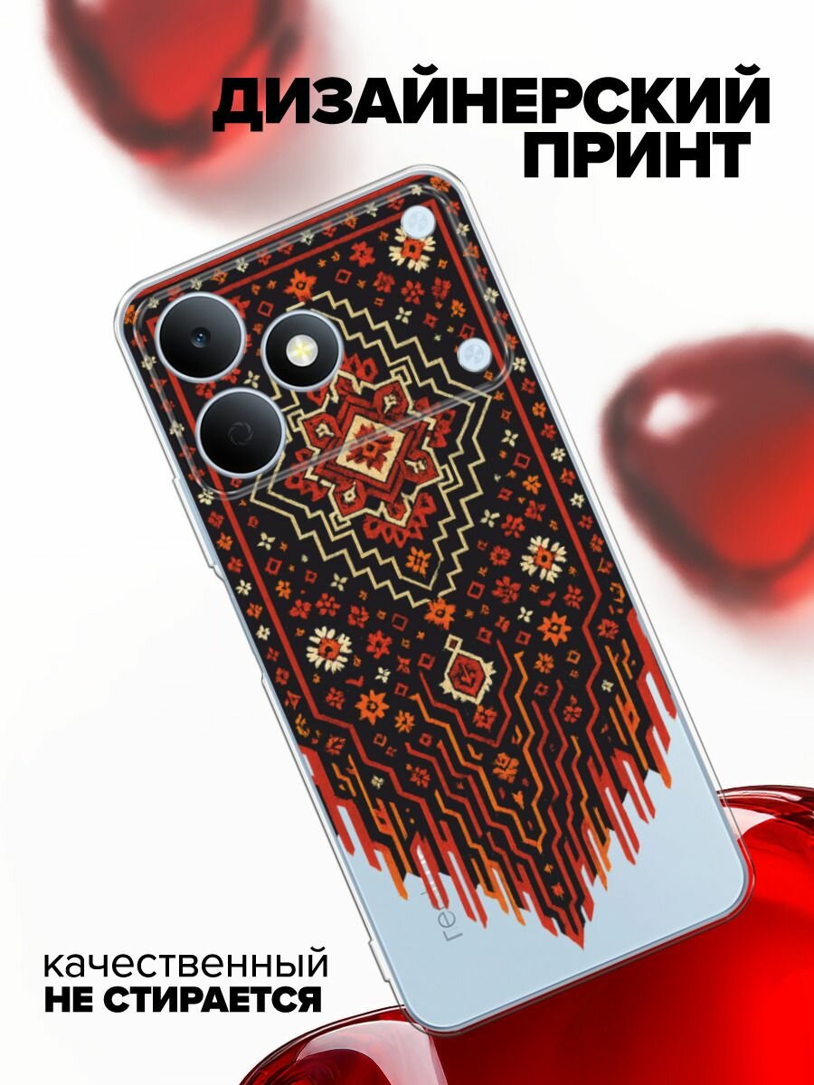 Чехол на Realme Note 80 / Реалми Нот 80 с принтом Бабушкин платок — фото 1