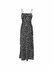 Платье Leslie Amon Polka-dot slip dress, размер 46, черный