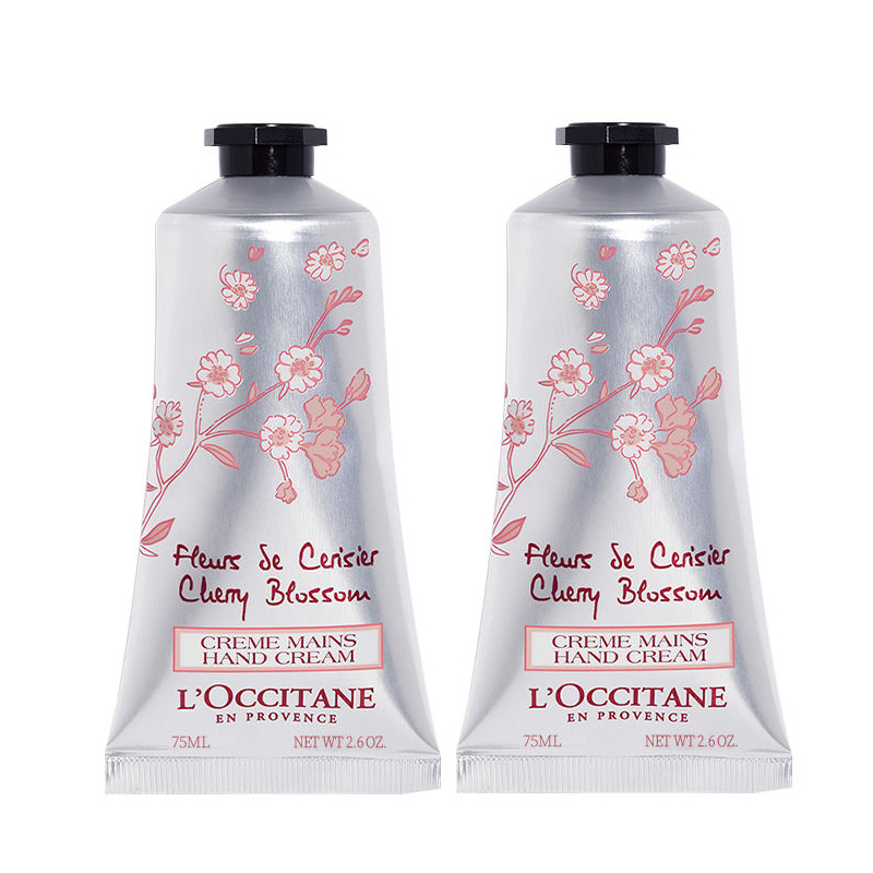 Крем для рук унисекс LOCCITANE Цветок вишни увлажняющий, 75ml*2