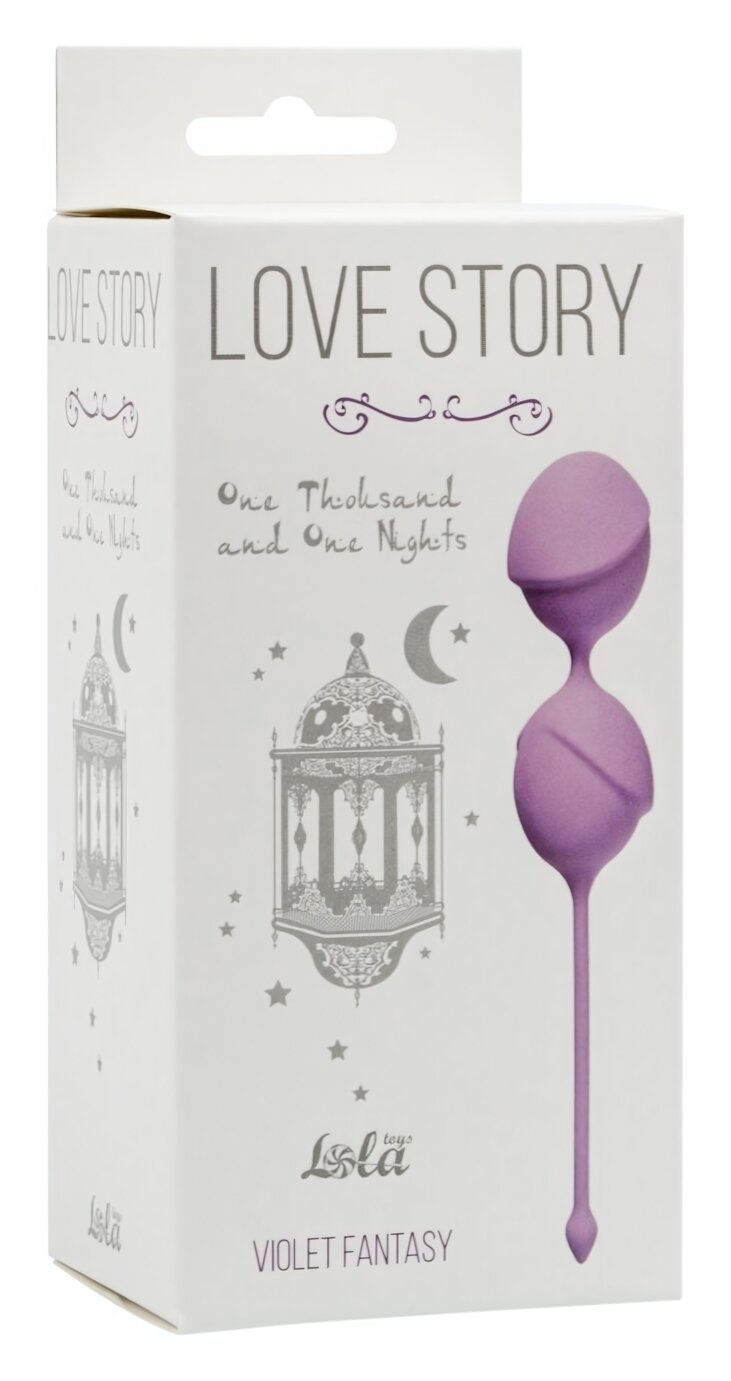 Вагинальные шарики для тренировок Love Story, силикон, без вибрации, сиреневый