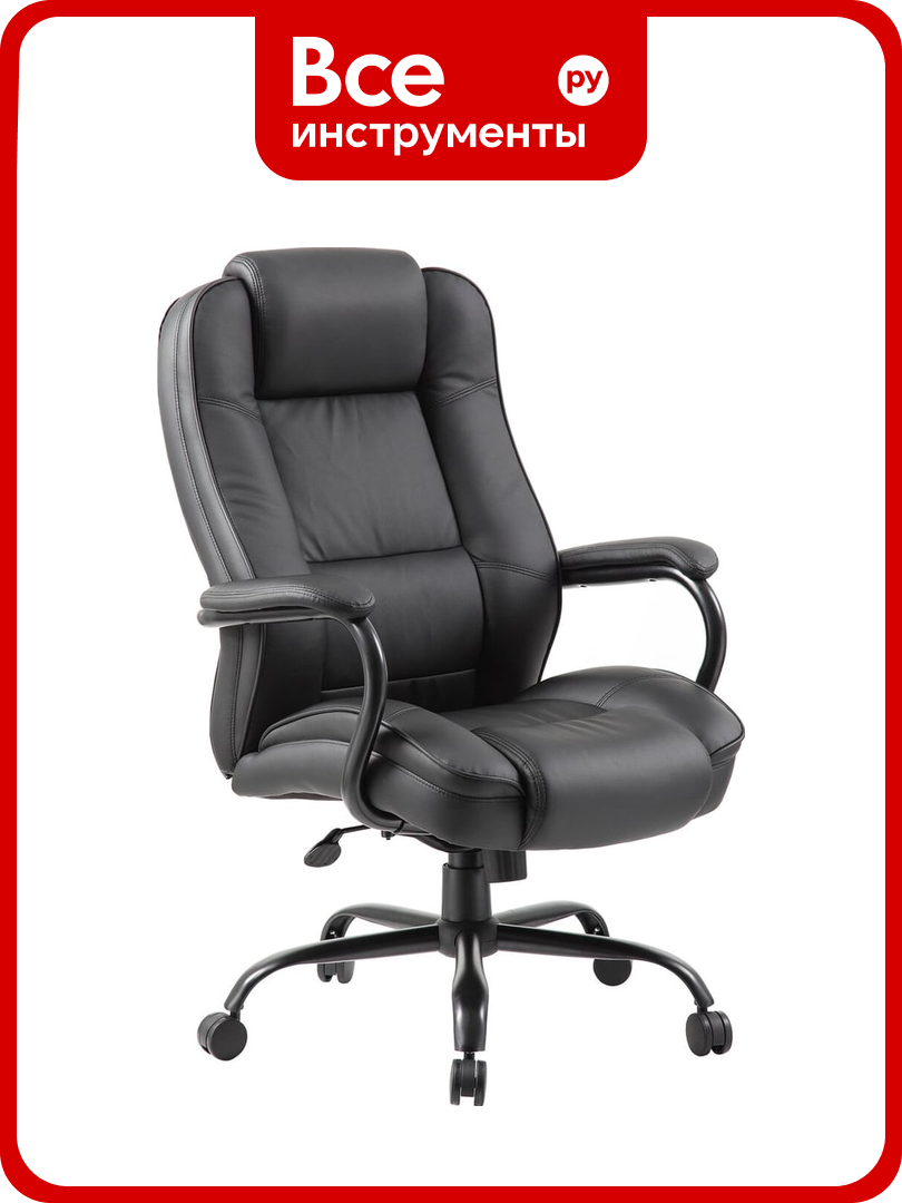Кресло офисное BRABIX Heavy Duty Hd-002, усиленная конструкция, Нагрузка 200 кг экокожа 531829