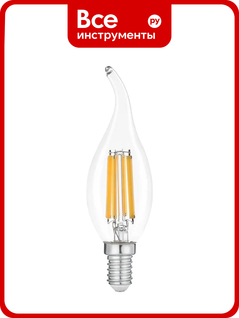 Светодиодная лампа General Lighting Systems E14, 20 Вт, 1070 Лм, 4500K, 35000 ч, декоративная форма свечи, класс