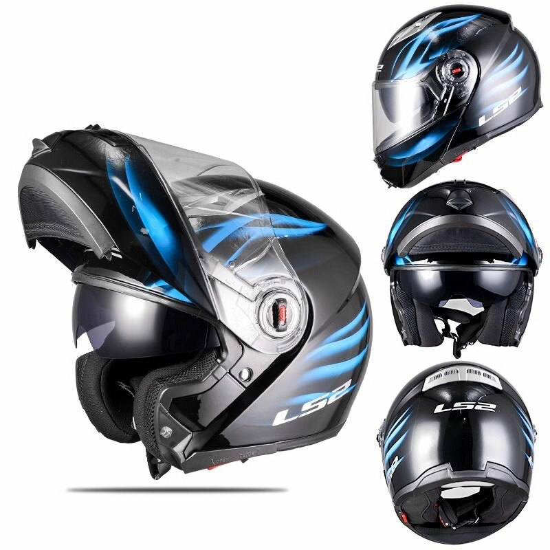 LS2 HELMETS Мотошлем, цвет: голубой, размер: XL