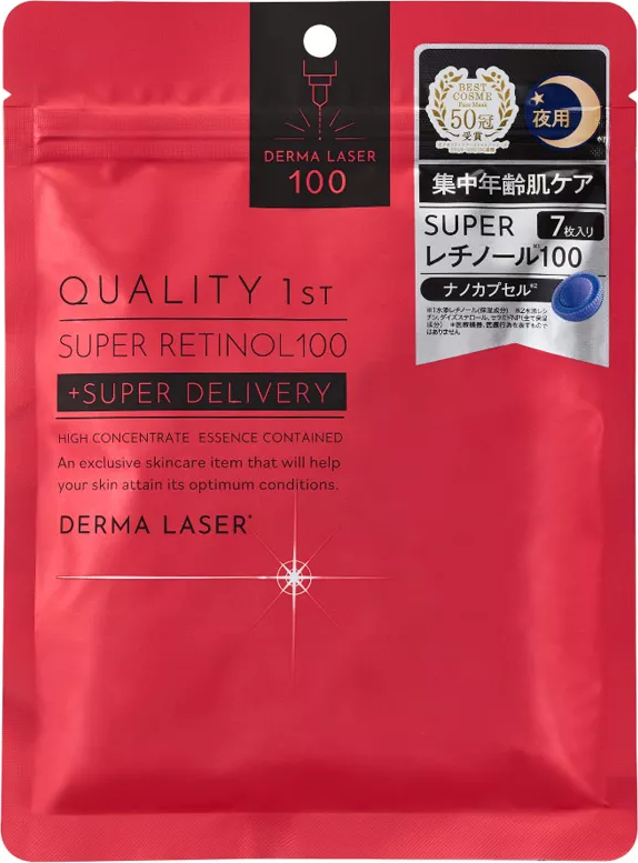 Quality First Маска "Дерма лазер супер" ретинол 100 7 шт (7 шт.) Derma Laser Super Retinol 100 - 7 250ml