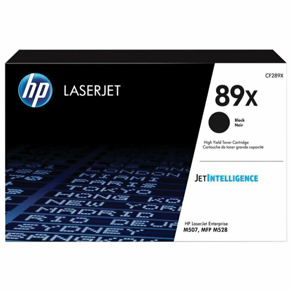 Картридж лазерный HP (CF289X) LaserJet Enterprise M507dn/x/528dn и др, №89X, оригинальный, ресурс 10000 страниц, 363297