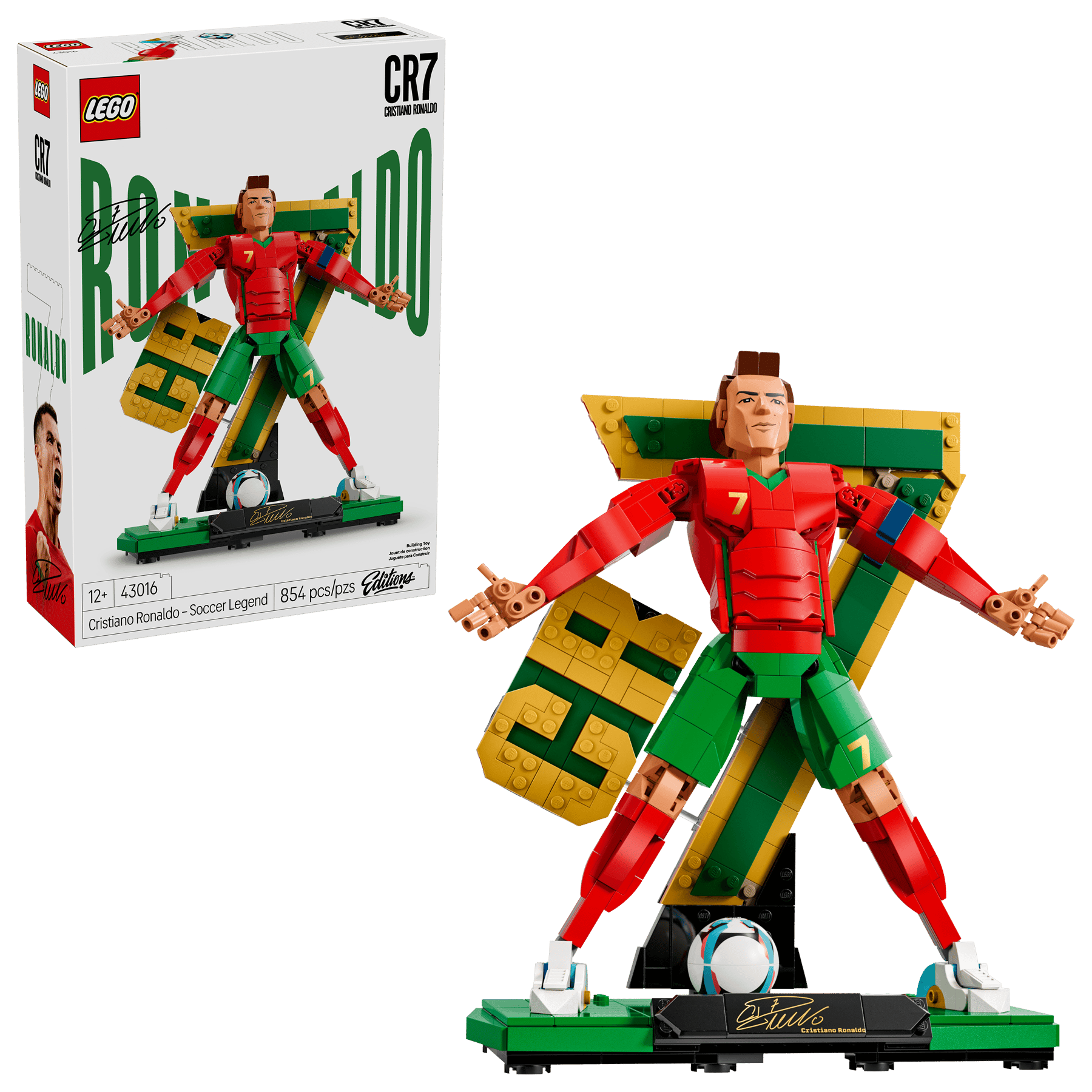 Конструктор LEGO Editions 43016 Криштиану Роналду — легенда футбола, 854 дет.