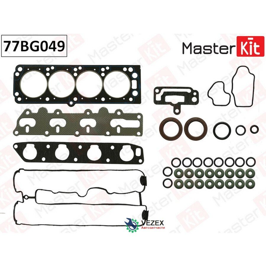 MASTERKIT 77BG049 Верхний комплект прокладок ГБЦ Opel Vectra A/ Vectra B (двиг. X20XEV) 96-02 77BG049