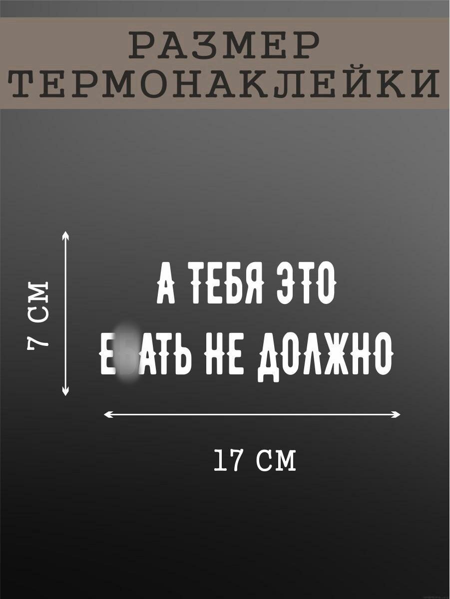 Термонаклейка для одежды / надпись / заплатка "А тебя это не должно 18+"